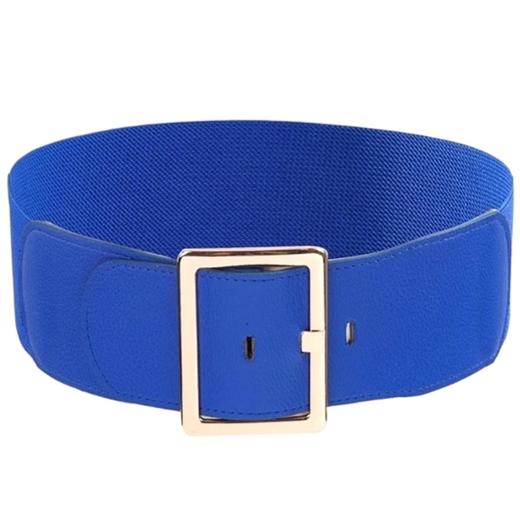 Accessories | True Blue Skinny Square Buckle Wide Width Belt | Poshmark
